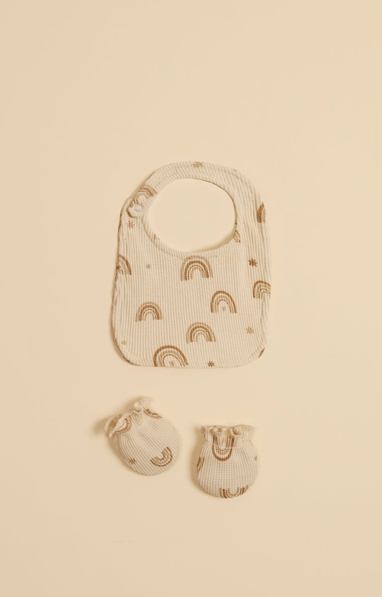 Rainbow Bliss Bib And Mittens – Tifl