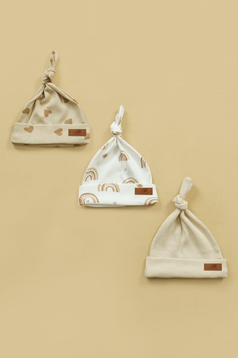 Rainbow Bliss-Set of 3 Knotted Caps – Tifl